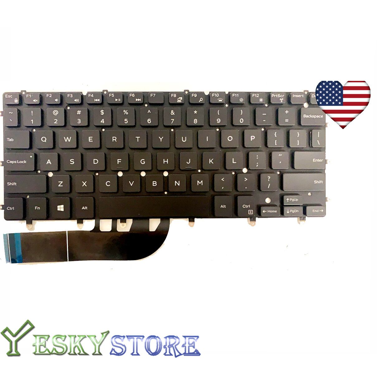 New Original Backlit US Keyboard for Dell Inspiron 13 7000 15-7547 7347 ...
