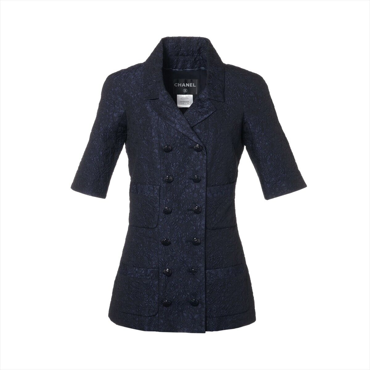 Chanel Coco Button P47 Silk x nylon Jacket 34 Ladies' Navy Chanel Coco Button P47 Silk x nylon Jacket 34 Ladies' Navy
