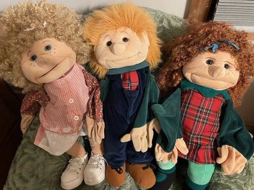 Folkmanis 24 Inch Puppet Blonde Girl Curly Hair Ventriloquist Dummy for ...