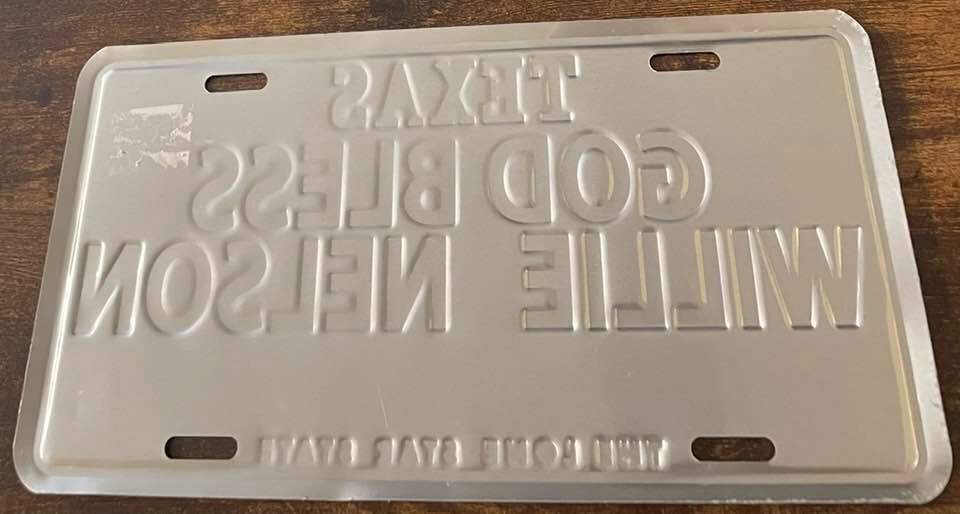 God Bless Willie Nelson Booster License Plate Country Music Lone State ...