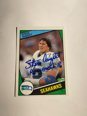 Seattle Seahawks STEVE AUGUST Signed Card | eBay