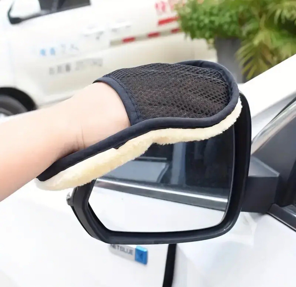 Synthetic Wool Hand Wash Mitt Glove Car Cleaning Detailing Polising ...