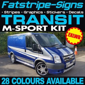 FORD TRANSIT SPORT EXLWB GRAPHICS STICKERS DECALS STRIPES M SPORT MK6 ...