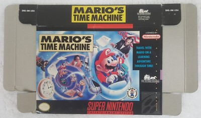 Mario's Time Machine (Super Nintendo Entertainment System, 1993) BOX ...