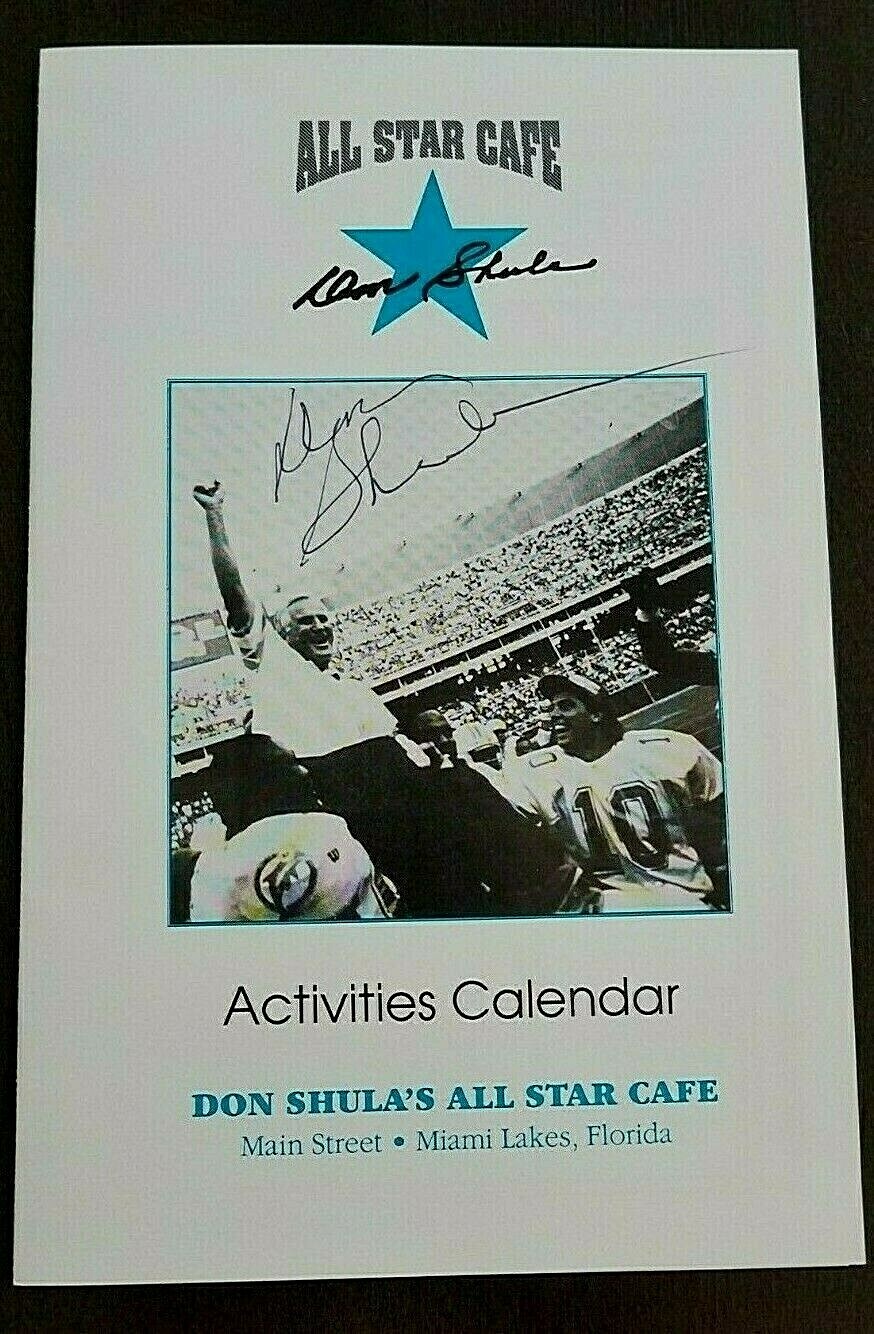1995 LOT of 2 DON SHULA Miami Dolphins Autograph Signed Signature All ...