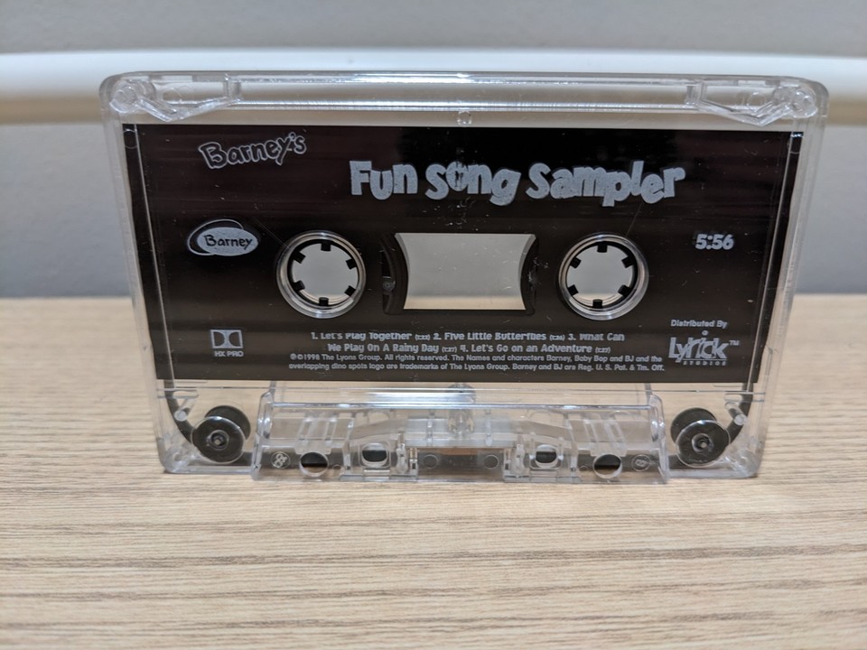 Vintage Barney's Fun Song Sampler Kid's Music Cassette 1998 Extremely ...