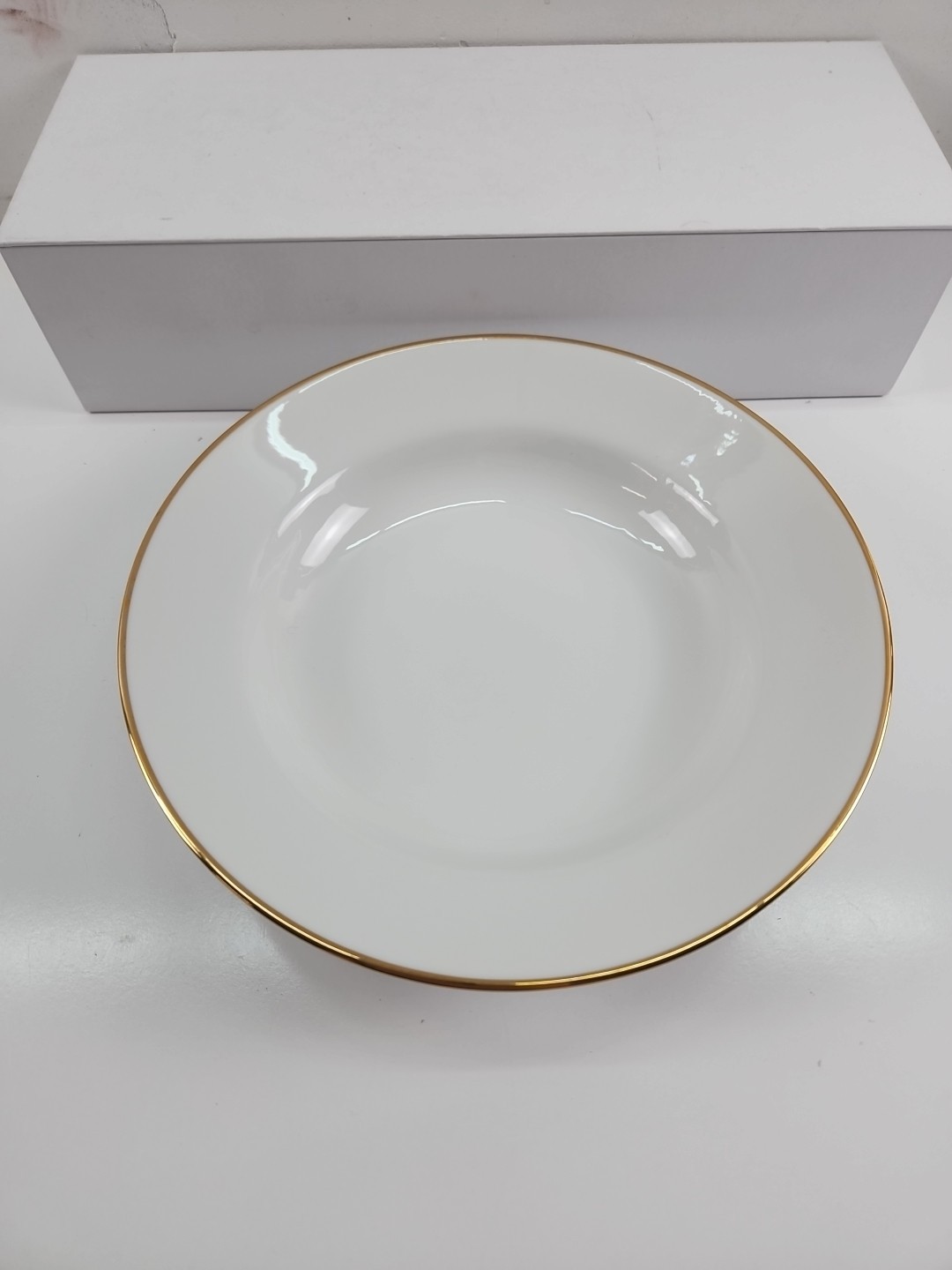 Pier 1 Gold Line Rimmed Soup Bowl Monno-Bangladesh 9 Inch | eBay