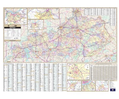 Kentucky State Wall Map | eBay