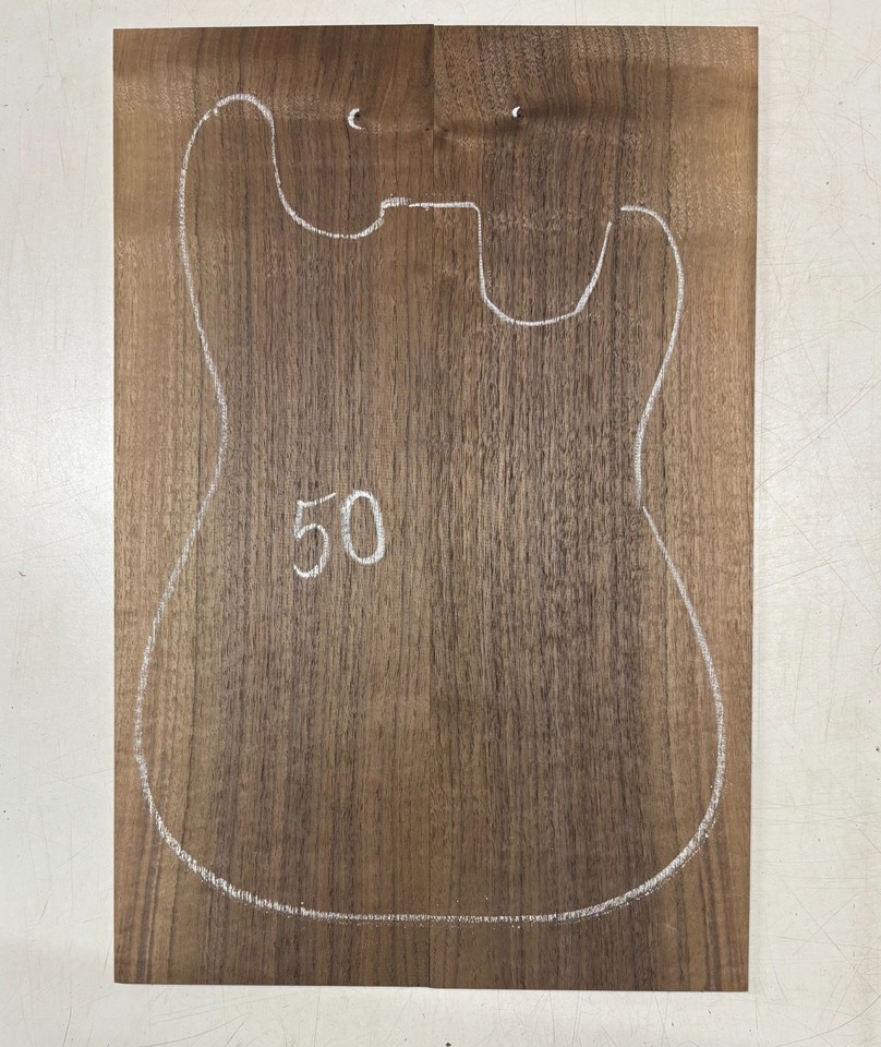 Black Walnut Guitar Drop Top Guitar Luthier Tonewood 21"x 7"x 1/4" #50 ...