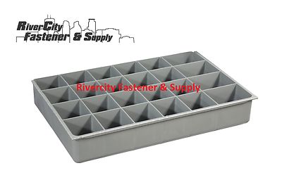 (4) LARGE PLASTIC INSERT 24 HOLE STORAGE TRAY FOR NUTS, BOLTS AND ...
