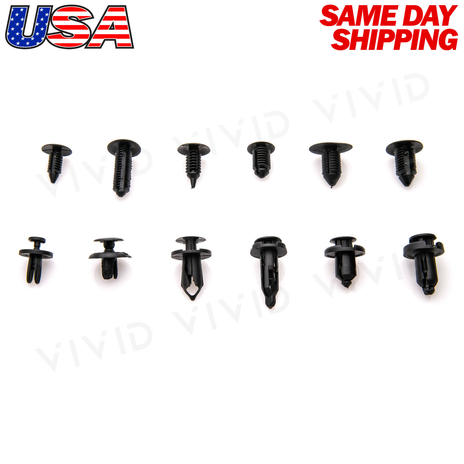 330pc Set Plastic Rivets Fender Bumper Push Pin Clips + Tool for ...