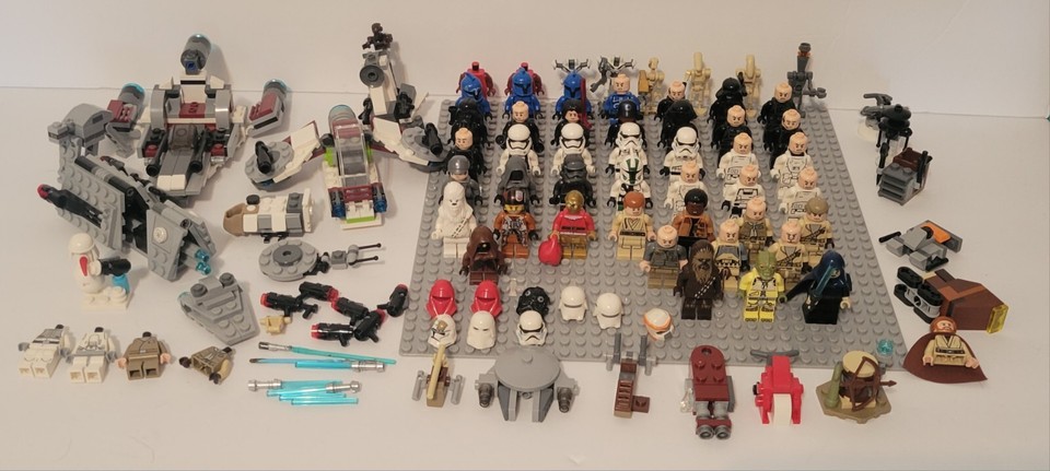 Huge LEGO Star Wars Lot Minfigures Small Builds Accessories Storm ...
