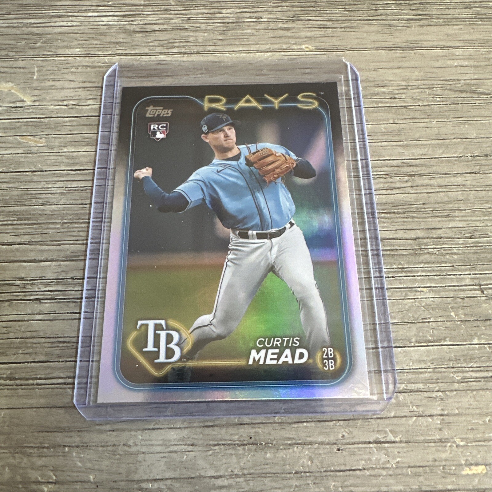 2024 Series 1 Rainbow Foil #82 Curtis Mead - Tampa Bay Rays RC ROOKIE ...