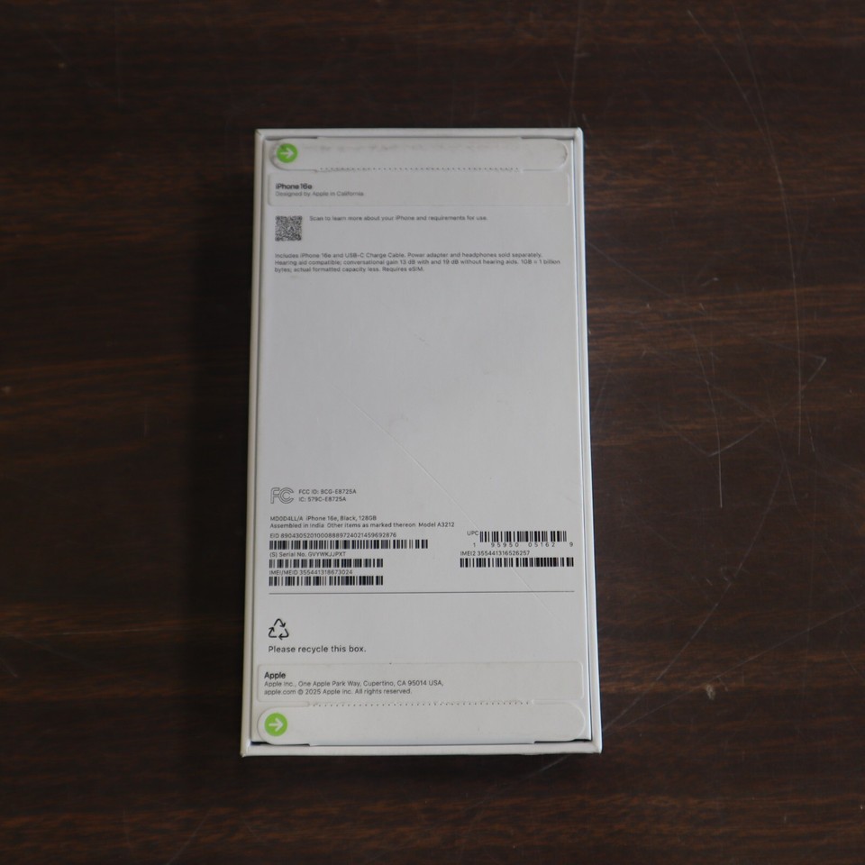 Apple iPhone 16e SEALED - 128GB, Black, Verizon WIFI ONLY - CHECK ESN ...