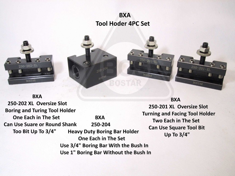 BOSTAR New Listing BXA Tool Post Tool Holder 4PC Set For Lathe | eBay