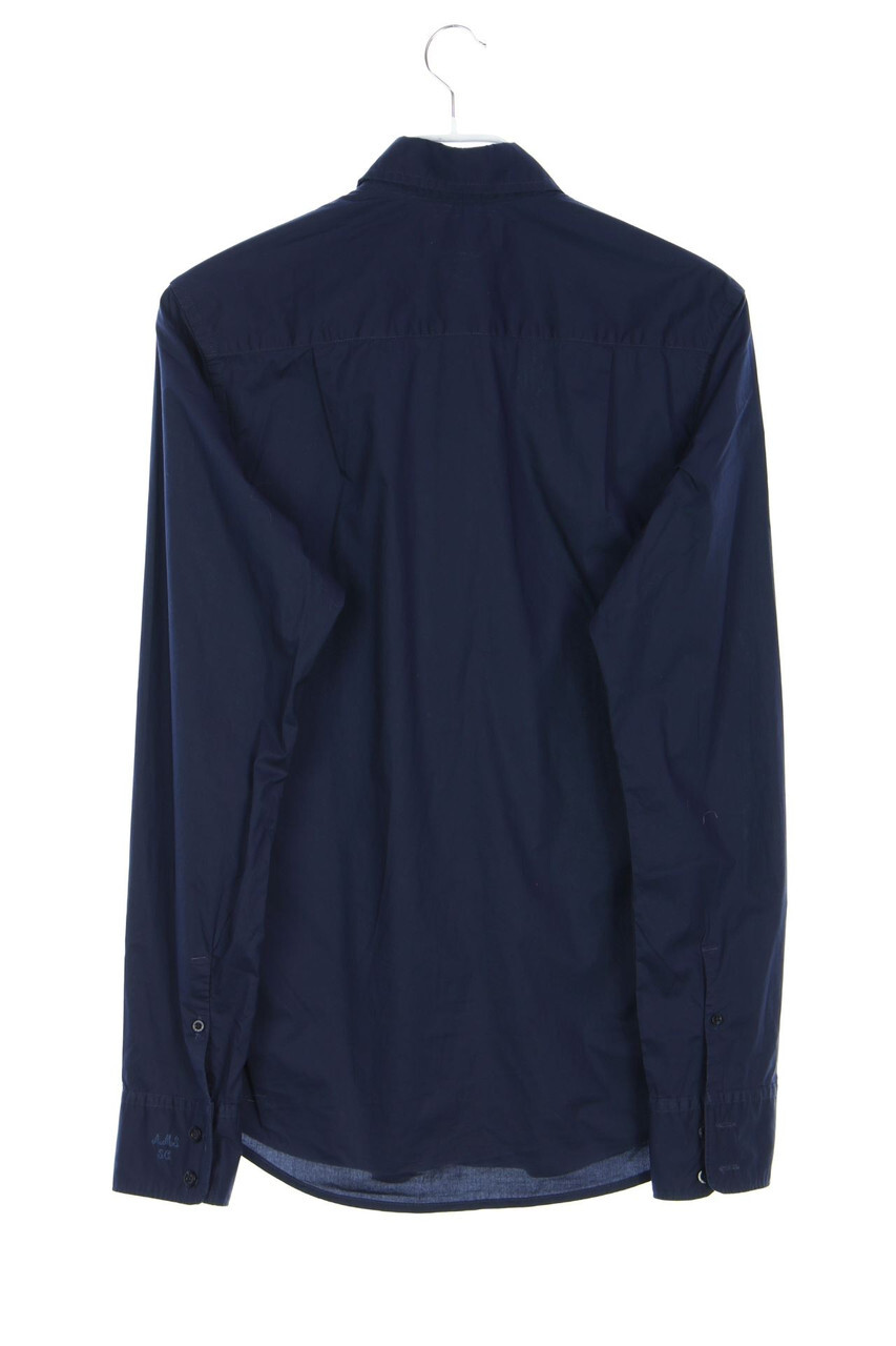 Scotch And Soda Shirt Stretch Logo Plaque S Navy Blue Ebay