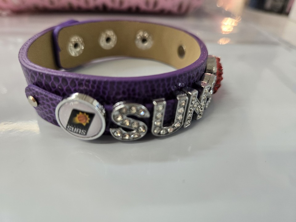 Phoenix Suns rhinestone basketball Bracelet NBA bling slide charms ...