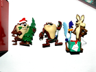 VINTAGE LOONEY TUNES TAZ CHRISTMAS ORNAMENT LOT ROAD RUNNER WILE COYOTE ...