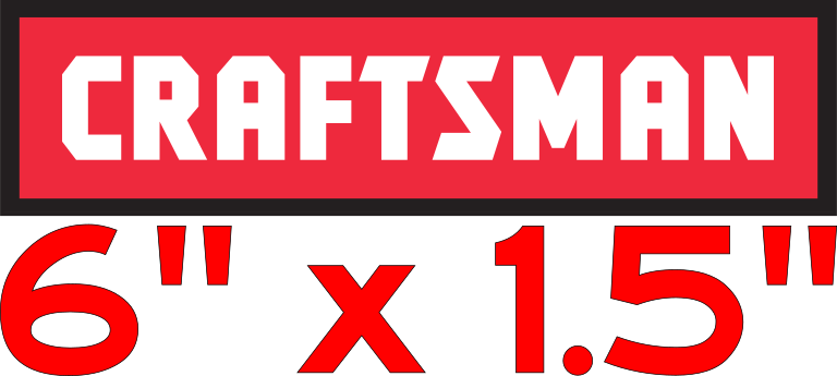 Craftsman Tools Decal Label Sticker Vinyl Toolbox Truck Window 6" x 1.5 ...