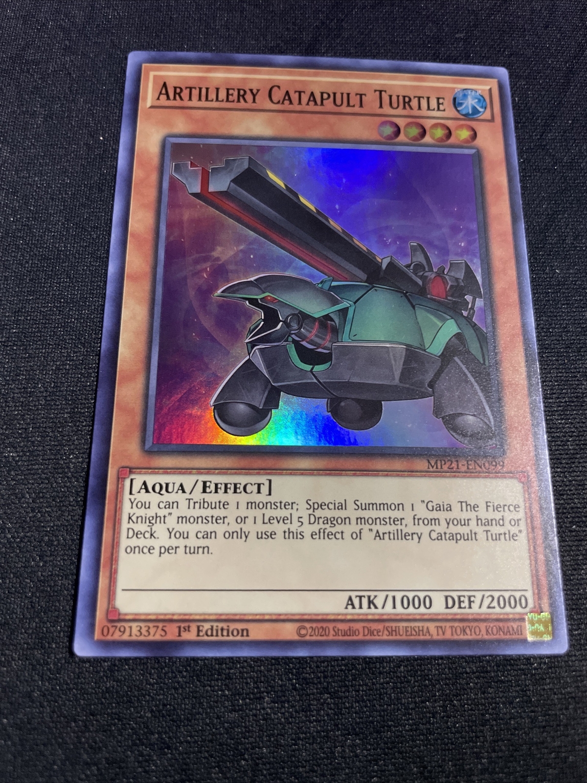 Yugioh! Artillery Catapult Turtle MP21-EN099 Super Rare 1st Edition&One Other | eBay