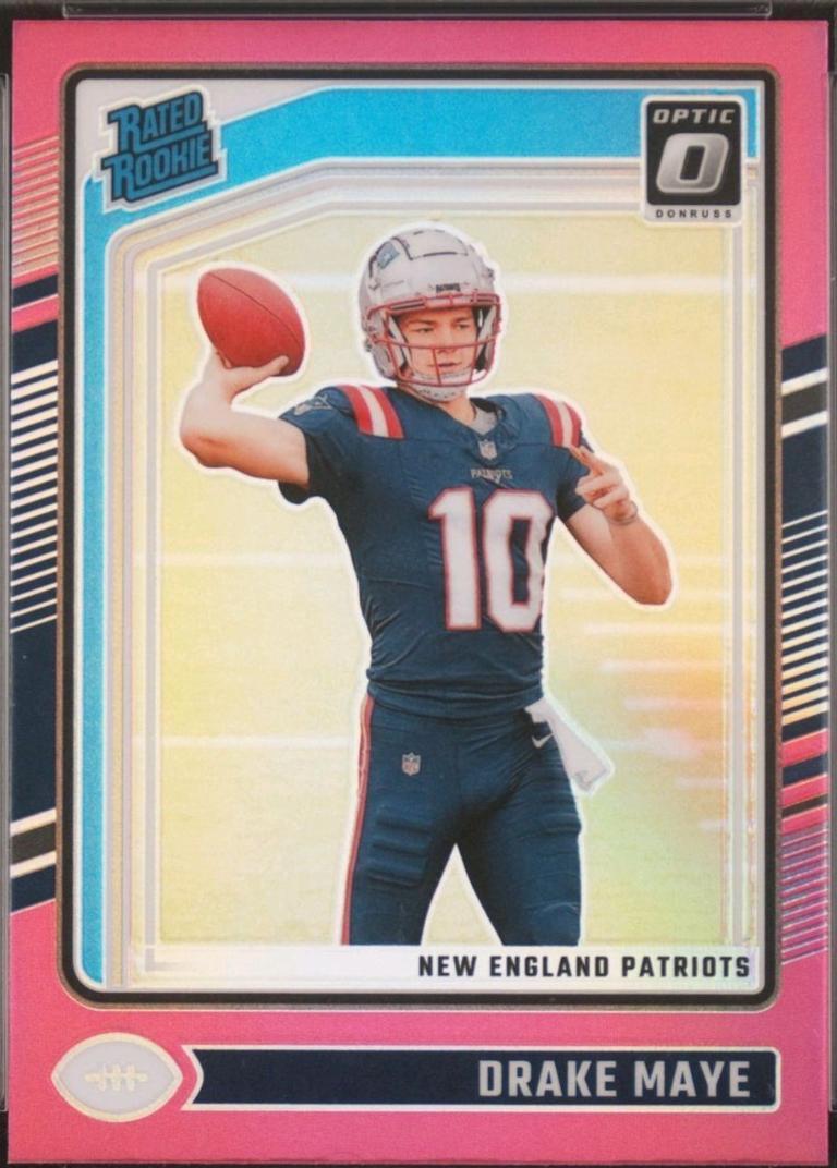 2024 Panini Donruss Optic - Rated Rookie Drake Maye #229 Pink Prizm (RC ...