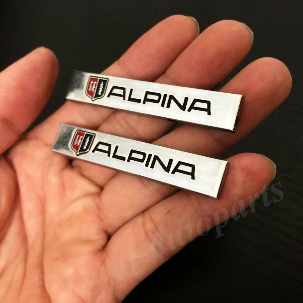 2pcs Metal Chrome Alpina Car Trunk Fender Emblem Badge Decal Sticker B3 ...