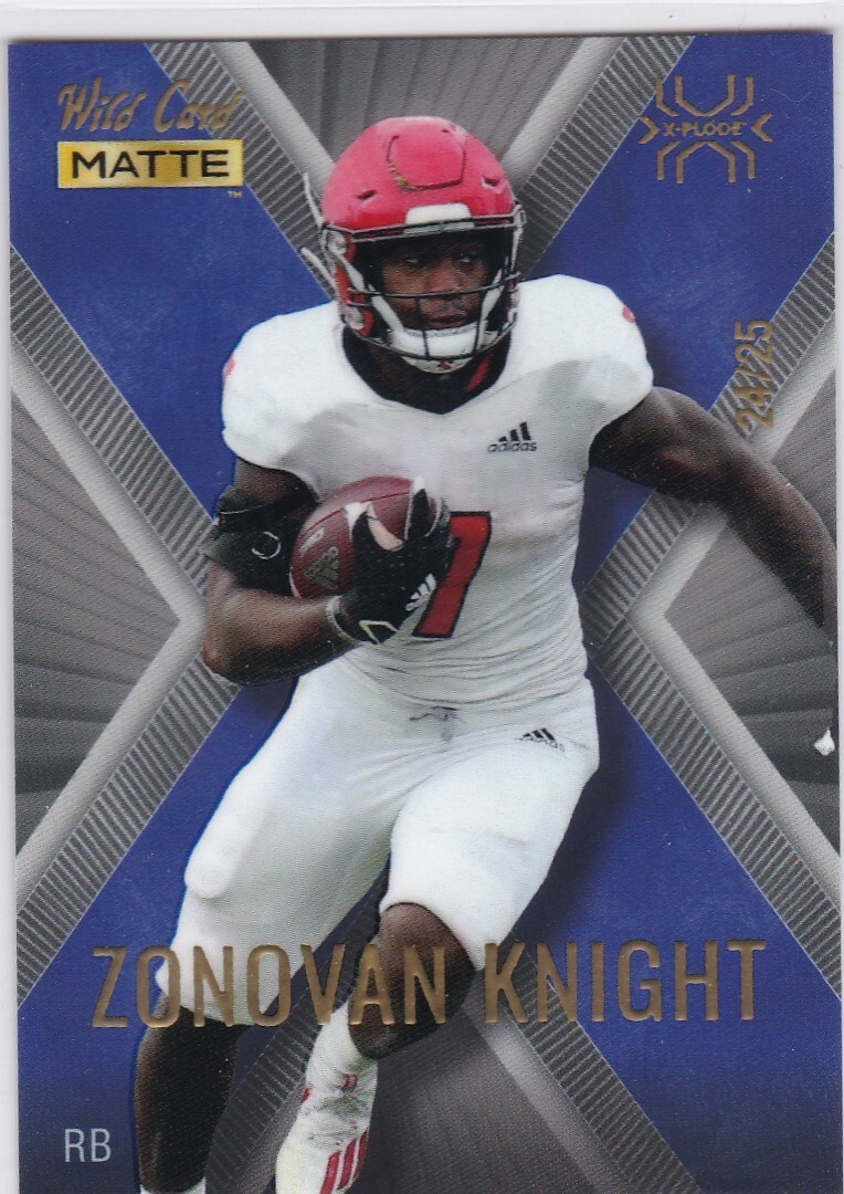 2022 Wild Card Matte X-Plode #MXP-50 ZONOVAN KNIGHT #24/25 MADE | eBay