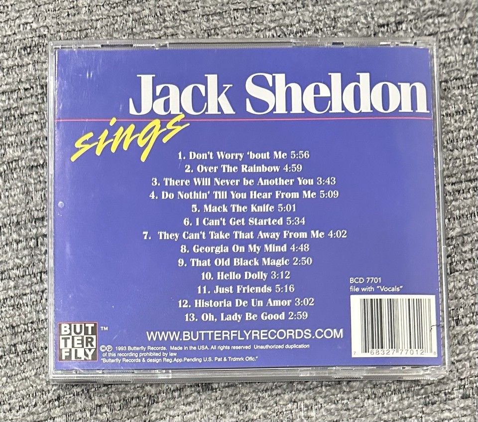 JACK SHELDON- Jack Sheldon Sings CD Excellent Condition SCHOOLHOUSE ...