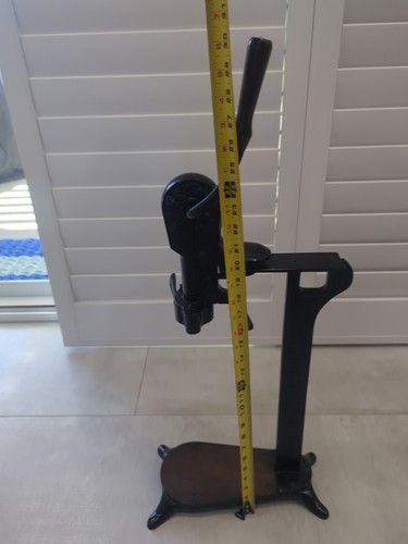 Vintage 022849 Tabletop Wine Bottle Opener w/ Wood Stand Corkscrew Rare ...