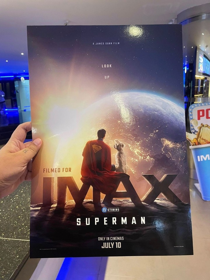 2025 Superman Official Exclusive IMAX Card + Mini Movie Poster 13x19 DC ...