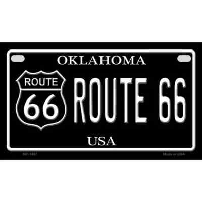 Route 66 Oklahoma Metal Motorcycle License Plate Tag Sign Car Truck ...