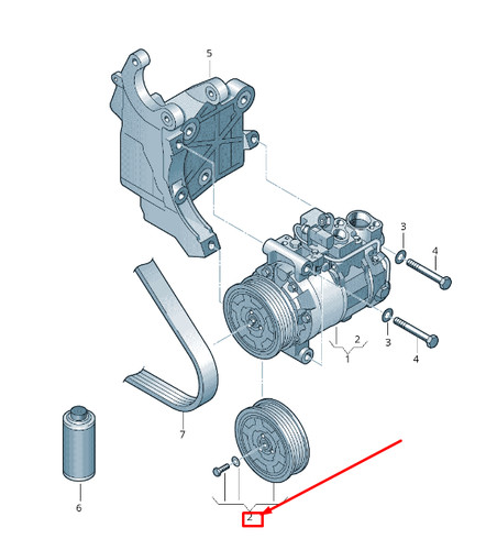 NEW AUDI Q7 4L A/C COMPRESSOR CLUTCH PULLEY 8E0260810A ORIGINAL | eBay