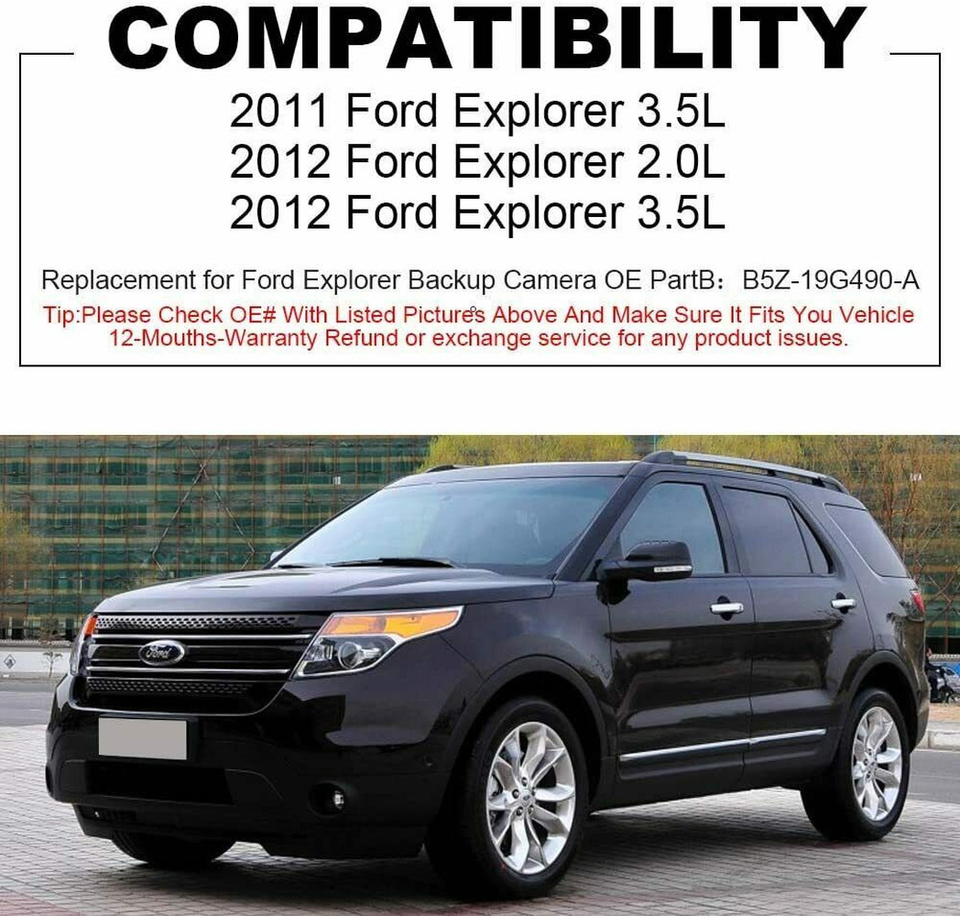 Rear View Backup Camera for 2011 2012 2013 2014 2015 Ford Explorer ...