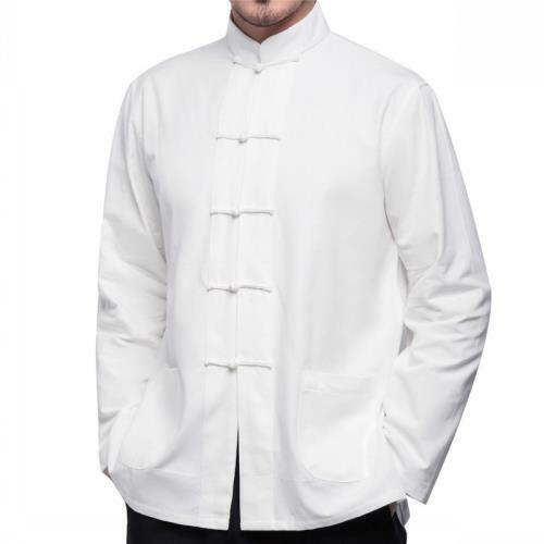 Men Kung Fu Coat Chinese Traditional Tai Chi Uniform Tang Suit Jacket ...