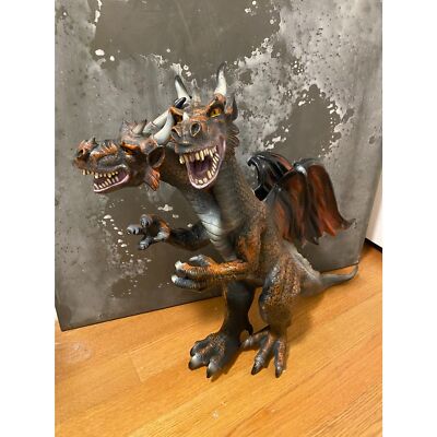 20" Twin Head Dragon Hydra~ 2007 Toy Major • Fantasy Figure Rubber ...