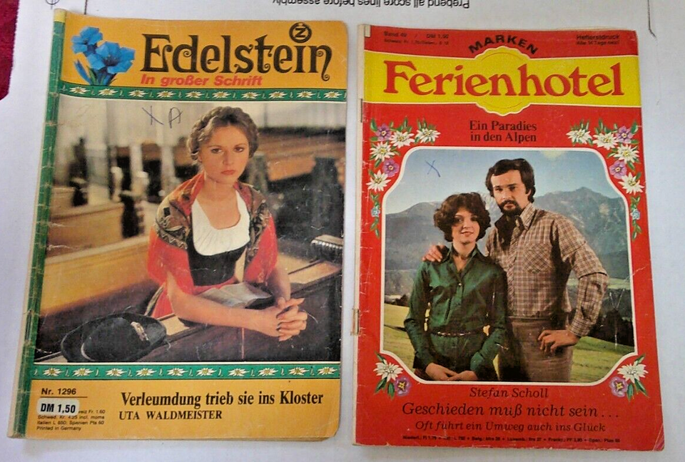 LOT OF 4 VINTAGE GERMAN ROMANCE MAGAZINE BOOKS | eBay