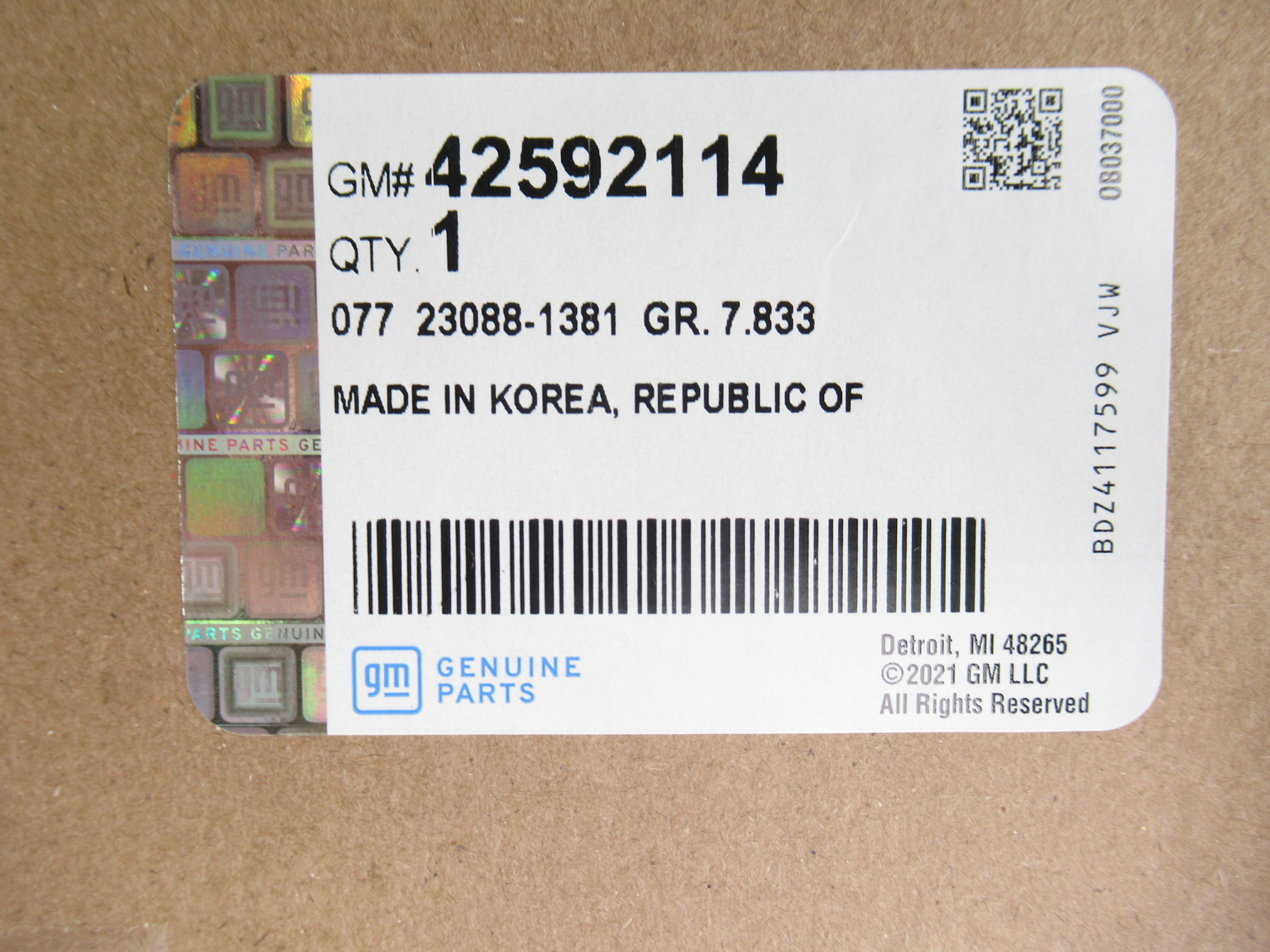 Genuine OEM GM Buick 42592114 Front Bumper Lower Trim Plate 2020-2023 ...