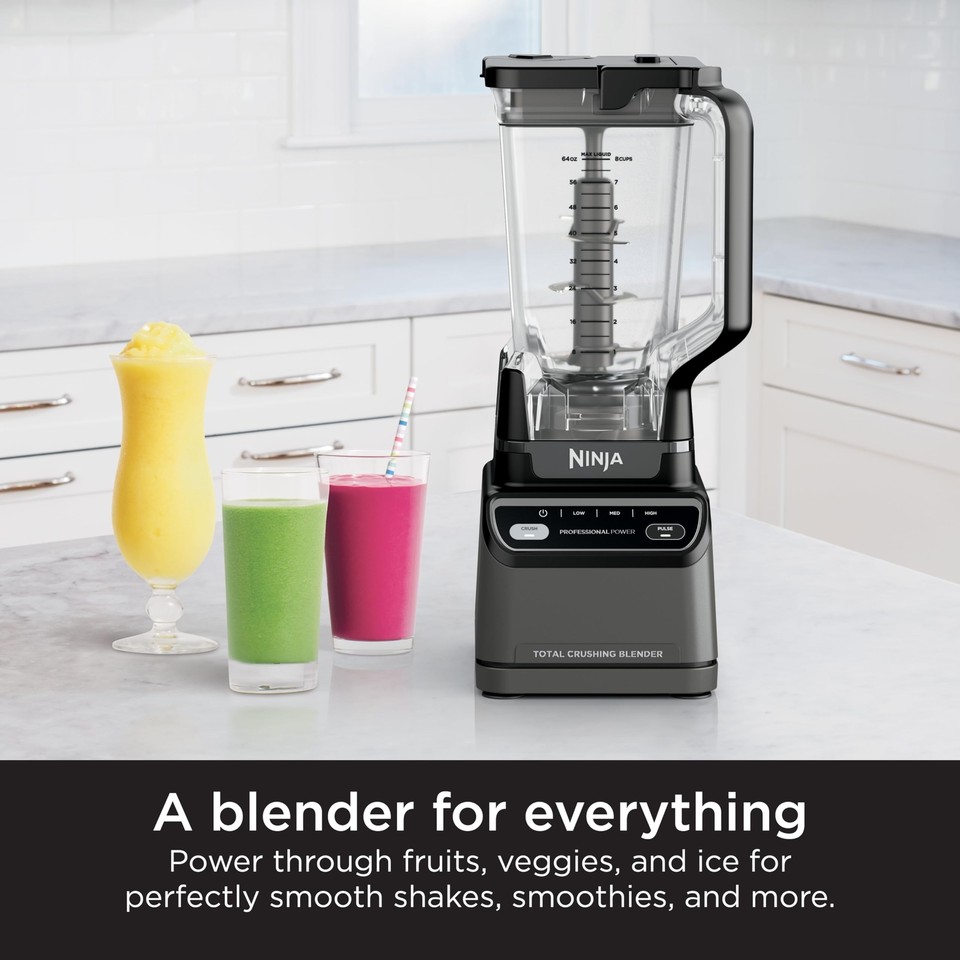 Ninja Professional Blender 1200W 72oz Total Crushing Pitcher Auto IQ ...