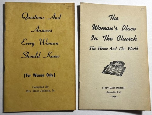 MAZE JACKSON Baptist Preacher ~ Pair of Vintage Religious Booklets | eBay