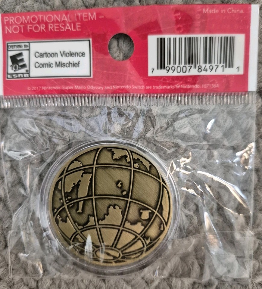 Super Mario Odyssey Nintendo Switch Promotional Collector's Cappy Coin ...