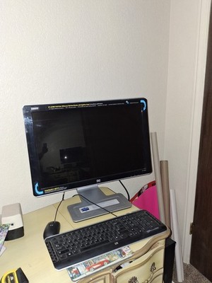 HP W2408h 24" Widescreen LCD Monitor With Stand/ And cables included | eBay