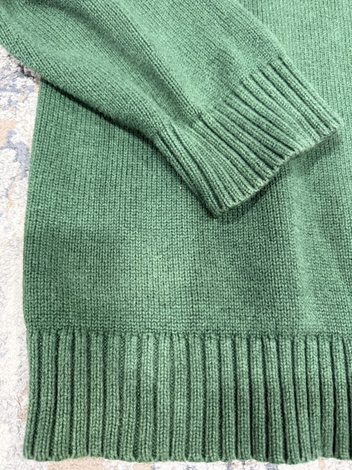LL BEAN MEN'S SWEATER GREEN XXL REG 100% COTTON Green V- NECK | eBay