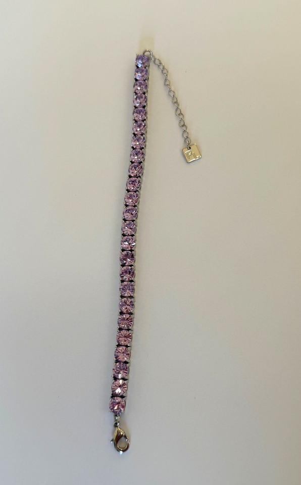 New Park Lane Lavender Mini Impression Tennis Bracelet Purple Crystals ...