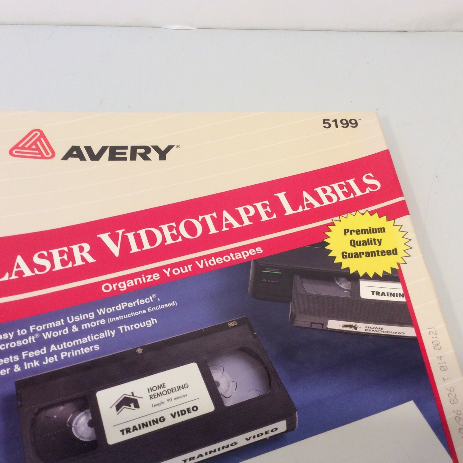 Avery 5199 Laser VideoTape Labels White 300 Labels 72782051990| eBay
