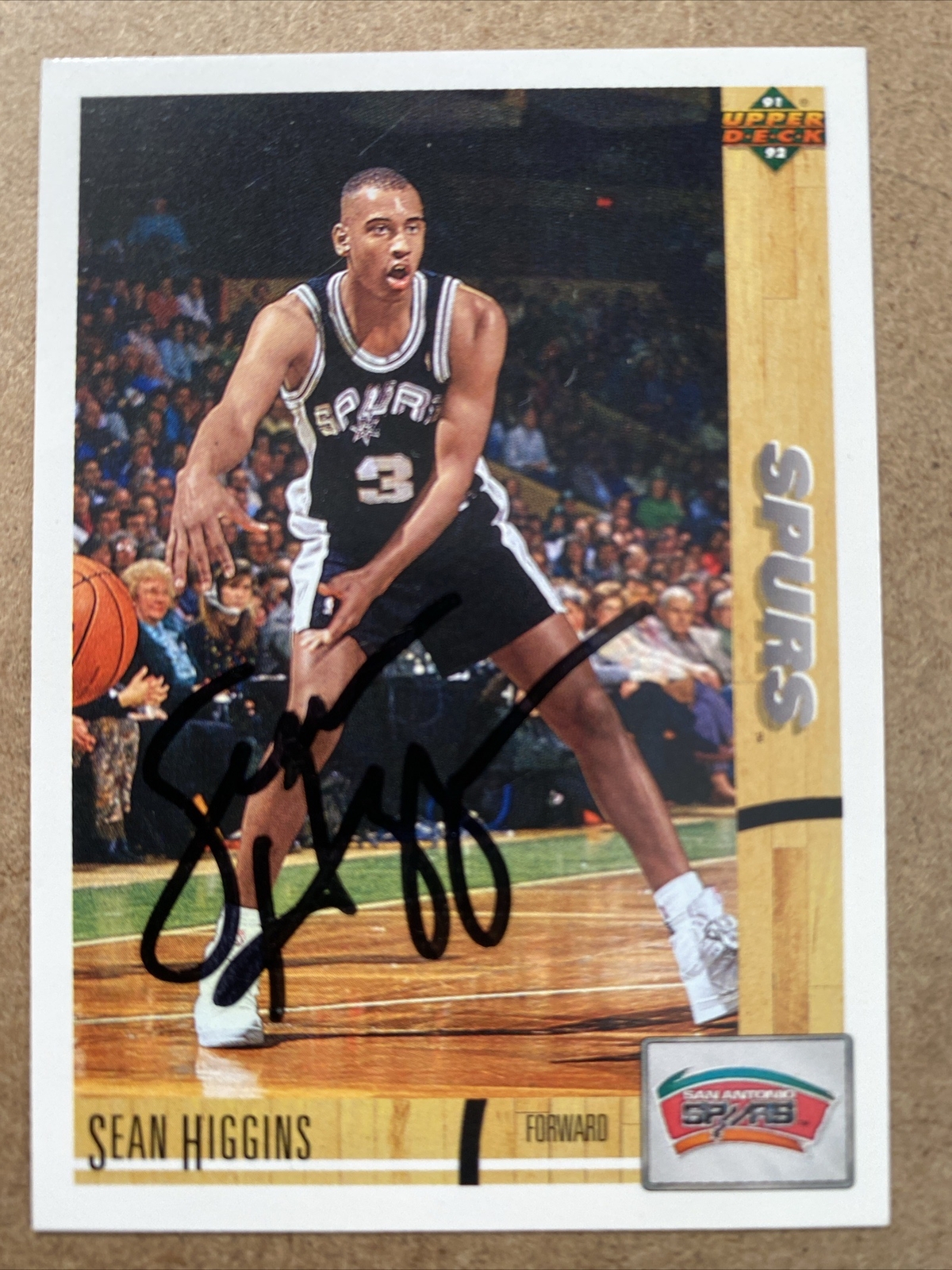 1991-92 Upper Deck Sean Higgins #25 Rookie RC AUTOGRAPHED Card San ...