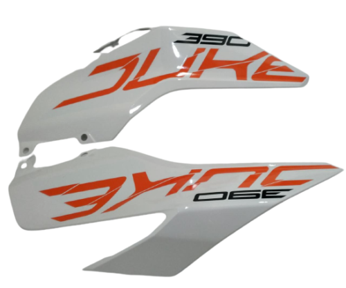 Motorcycle L+R DUKE TANK COVER WHITE LEFT WITH DECAL For KTM DUKE 390 ...