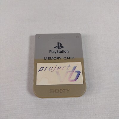 Sony PlayStation 1 Gray PS1 Memory Card Project VB Sticker OEM SCHP ...