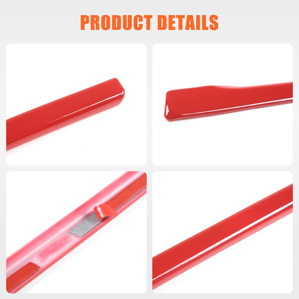 Red ABS Carbon Fiber Center A/C Console Strip Trim Cover Fits Corvette ...