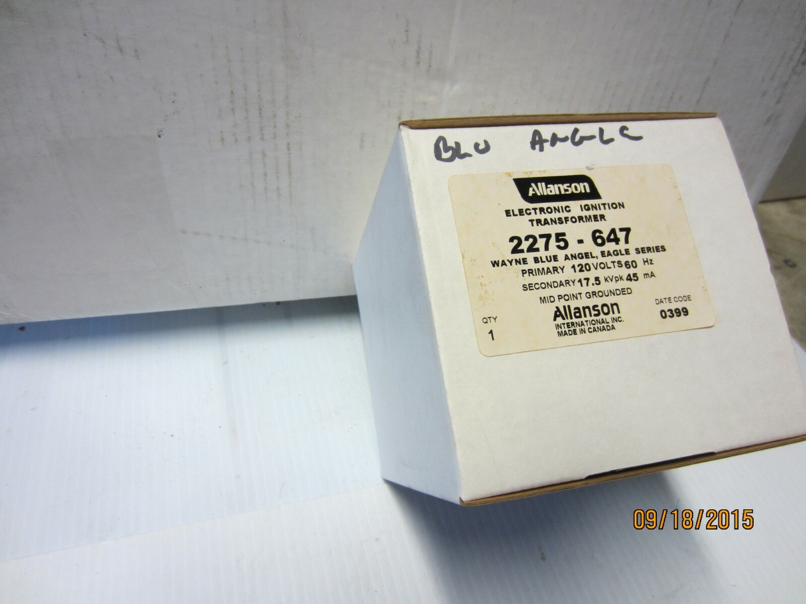 Allanson 2275-647 Transformer .. Wayne Blue Angle Burner 10,000 volt | eBay