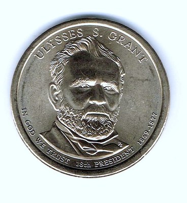 2011-P $1 Ulysess Grant Brilliant Uncirculated 18TH Presidential Dollar ...